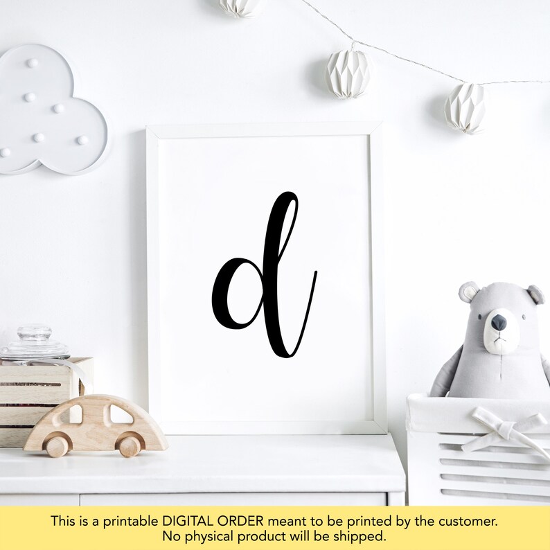Printable Letter D Letter Wall Decor Printable Letter D | Etsy