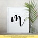 Letter M Wall Decor Letter M Print Initial Wall Decor - Etsy