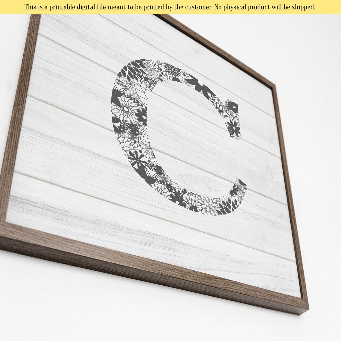 C Wall Decor Letter C Letter C Print Letter C Decor | Etsy