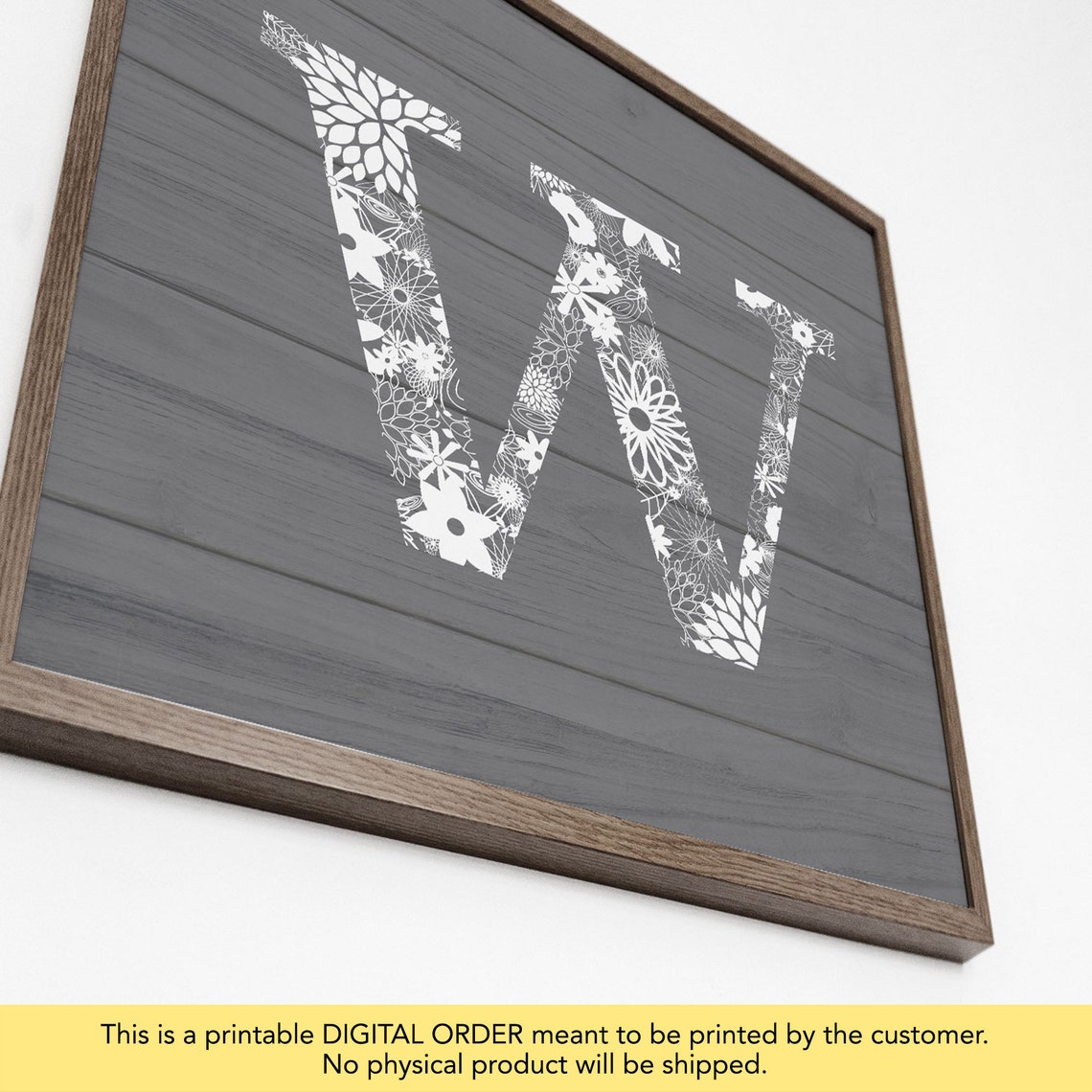 Letter W Letter W Wall Decor Letter W Print Printable - Etsy
