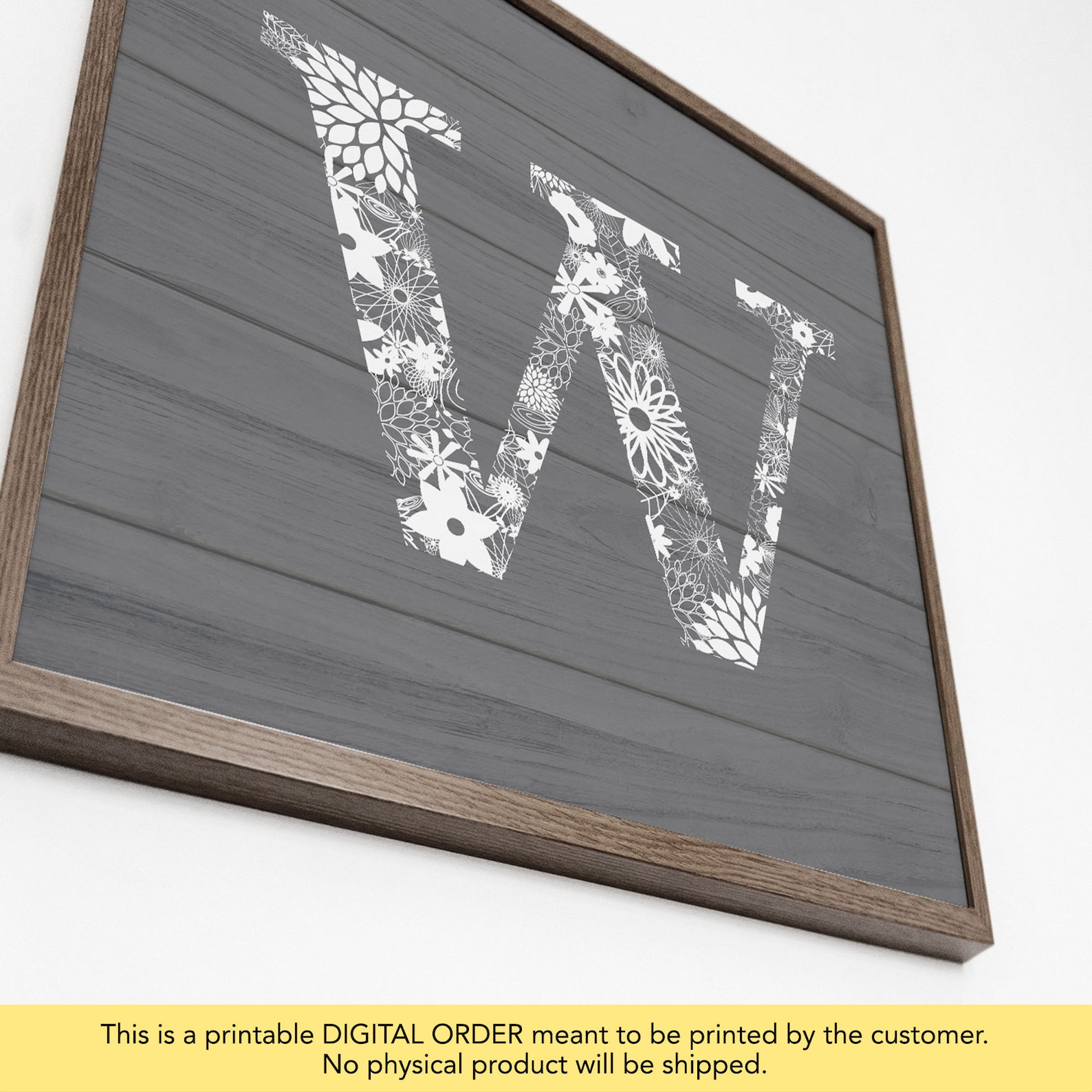 Letter W Letter W Wall Decor Letter W Print Printable - Etsy