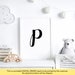 P Initial Print, Printable Letter P, P Wall Decor, Letter P Print ...