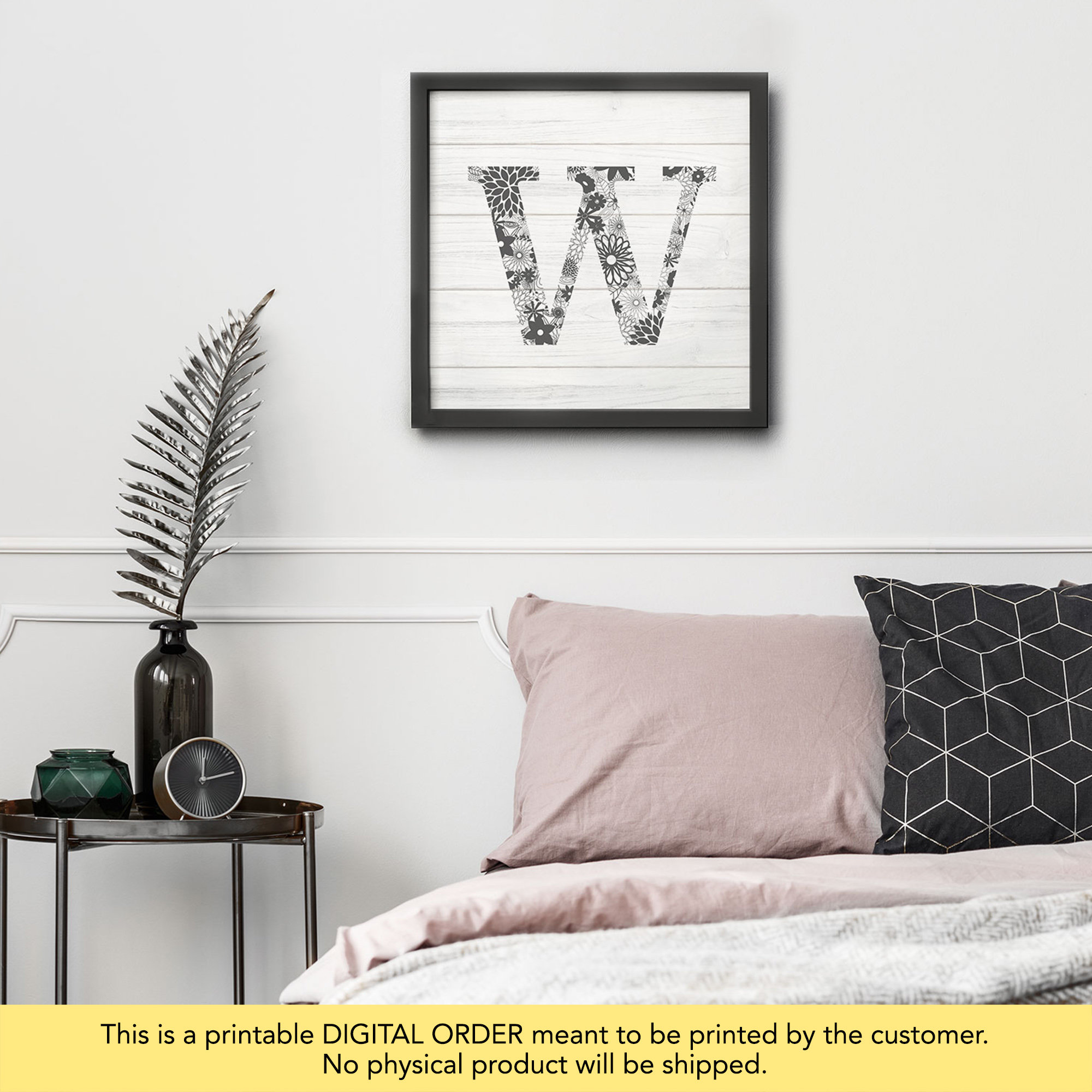 Letter W Letter W Wall Decor Letter W Print Printable - Etsy