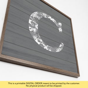 C Wall Decor, Letter C, Letter C Print, Letter C Decor, Printable ...