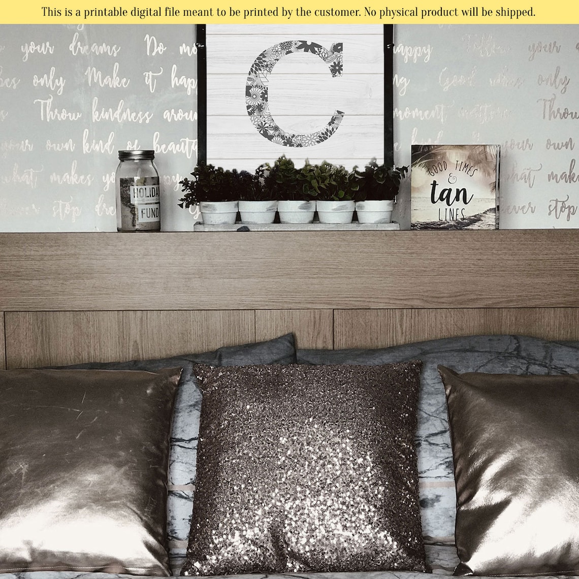 C Wall Decor Letter C Letter C Print Letter C Decor | Etsy