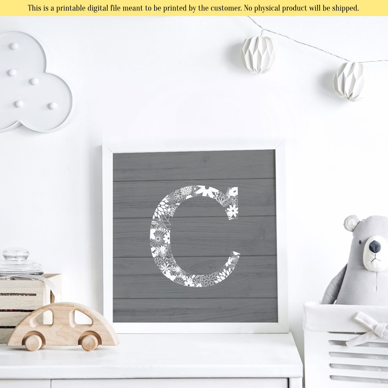 C Wall Decor Letter C Letter C Print Letter C Decor | Etsy