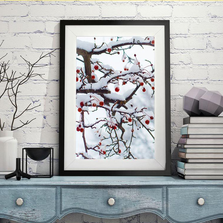 Printable Winter Art Winter Berries Snow Berry Winter Scene - Etsy