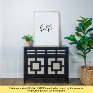 Hello Sign Hello Printable Hello Wall Art Hello Sign for | Etsy