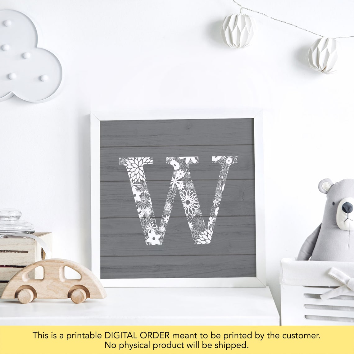 Letter W Letter W Wall Decor Letter W Print Printable - Etsy
