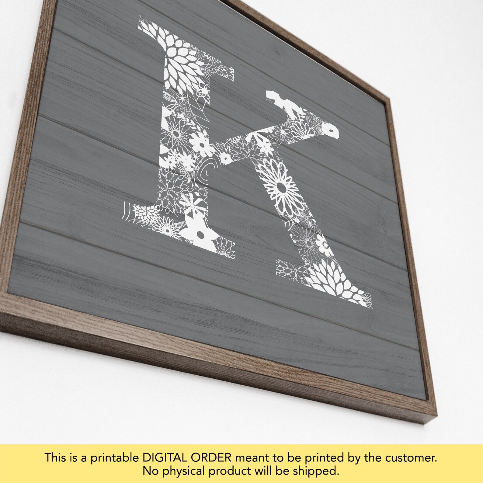 Letter K Wall Decor, Letter K Printable, K Wall Decor, Letters for Wall ...