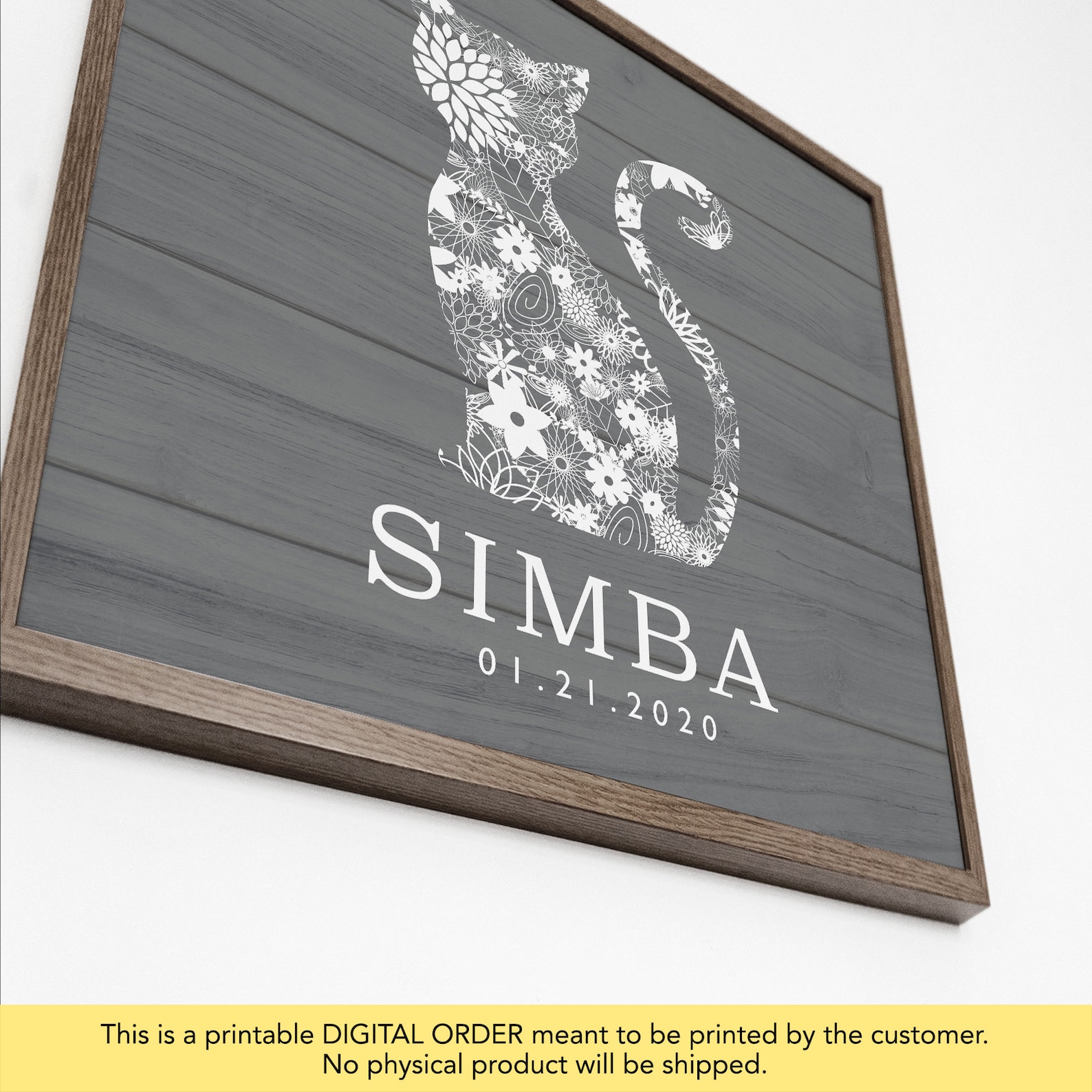 Personalized Cat Wall Art Custom Cat Print Printable Cat - Etsy