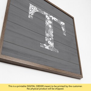 Wood Letter T, Printable Letter T, Rustic Letter T, Farmhouse Letter T ...