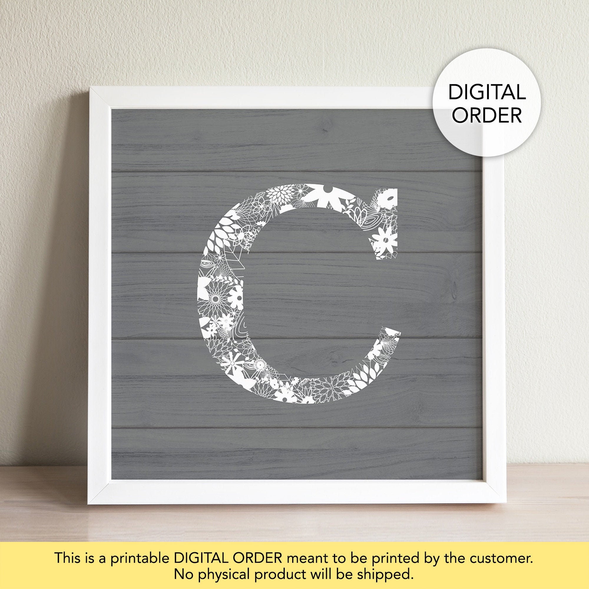 C Wall Decor Letter C Letter C Print Letter C Decor | Etsy