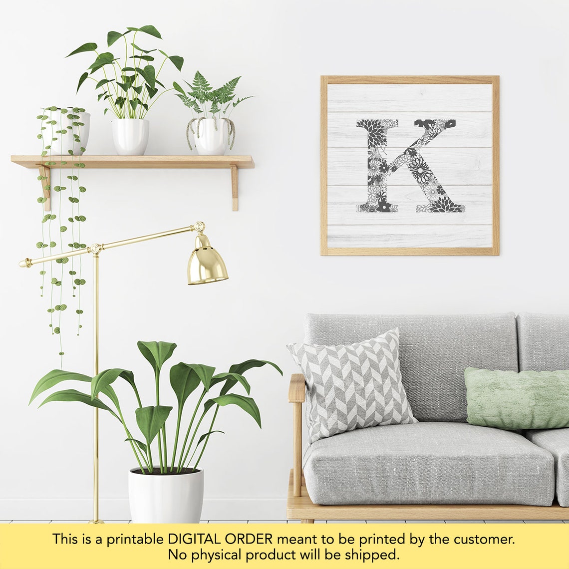 Letter K Wall Decor Letter K Printable K Wall Decor Letters | Etsy