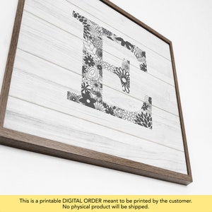 Letter E Wall Decor, Letter E Print, Printable Letter E, Wood Letter E, Farmhouse Letter, Letter ...