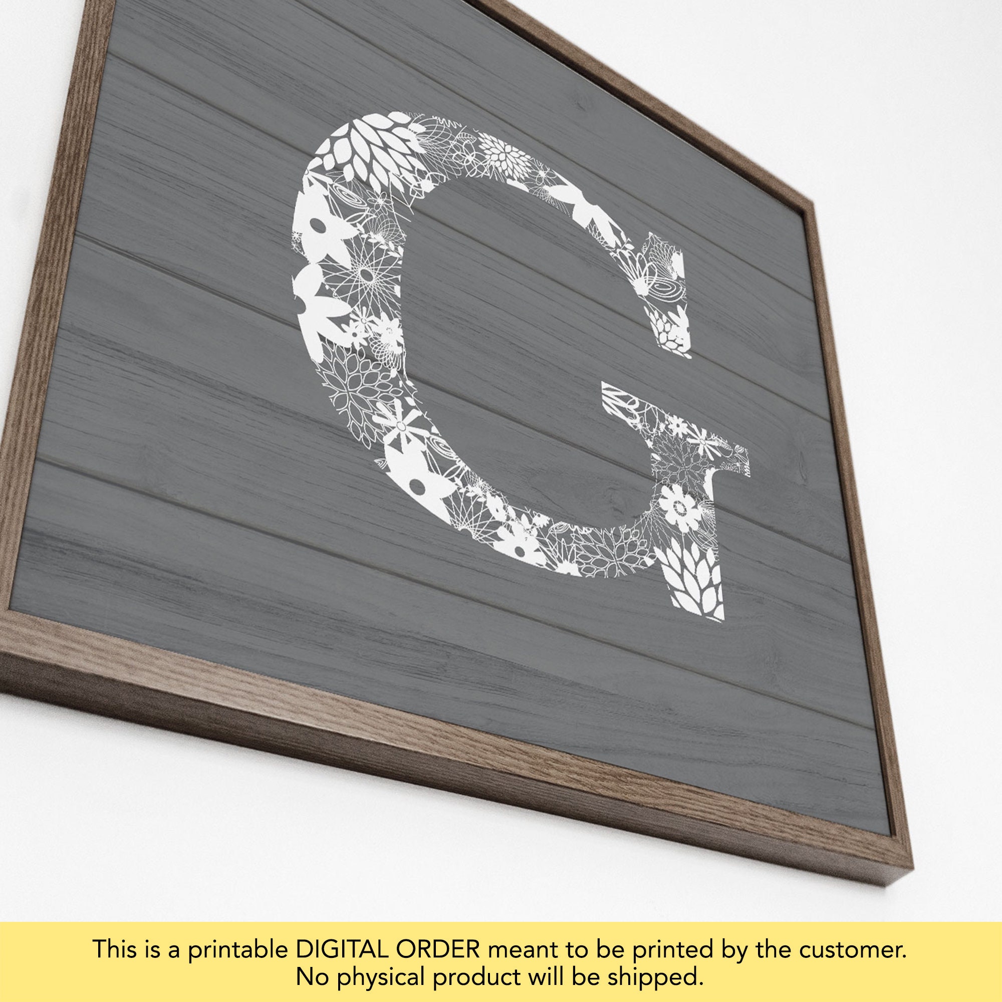 Letter G Wall Decor Printable Rustic Letter G Wood Letter G | Etsy