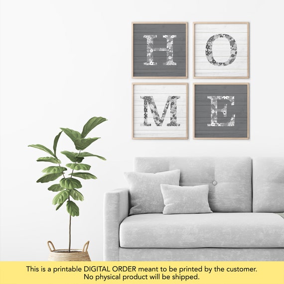 Letters for Wall Decor Home Wood Letters Set of 4 Wooden | Etsy