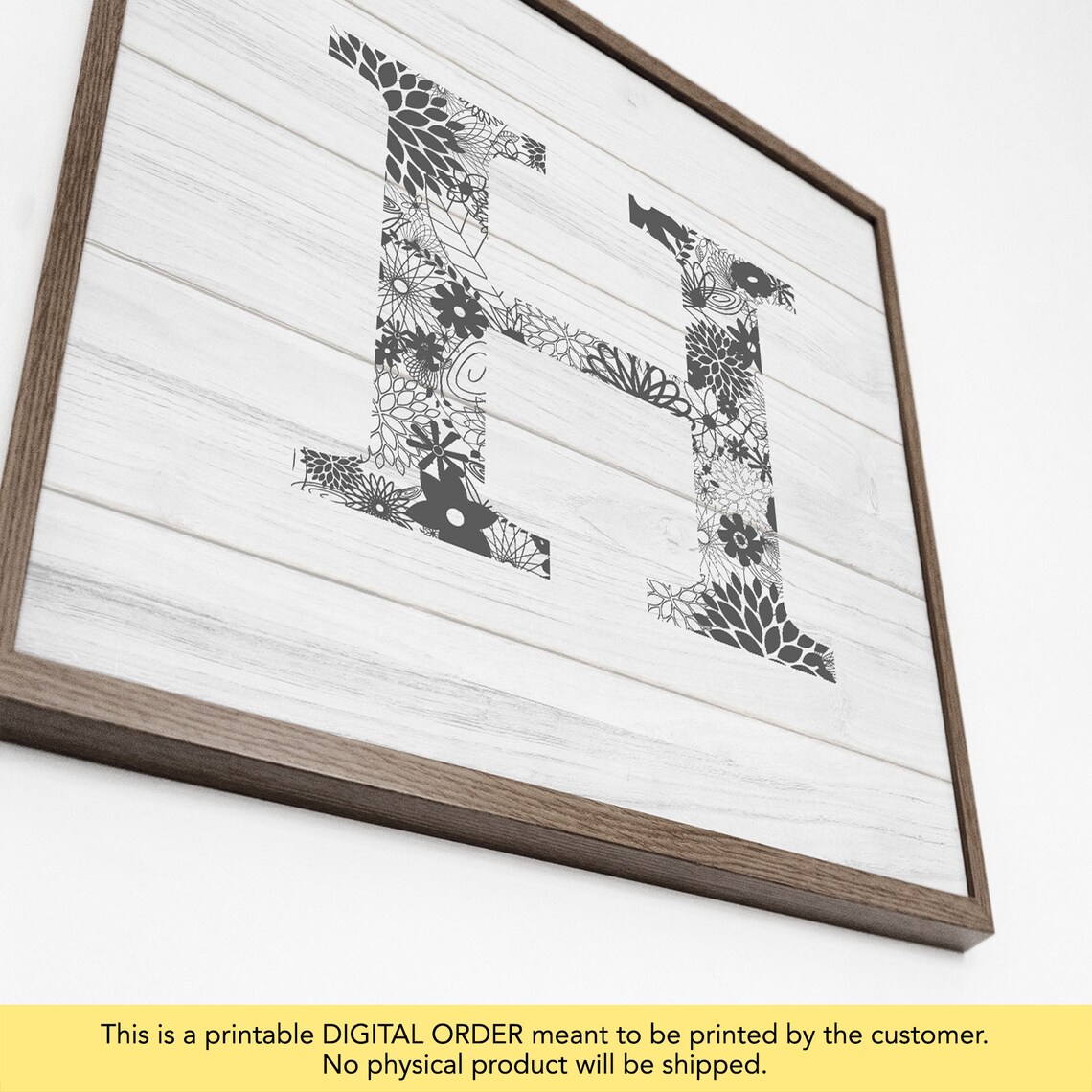 Letter H Wall Decor Letter H for Wall Printable Letter H - Etsy