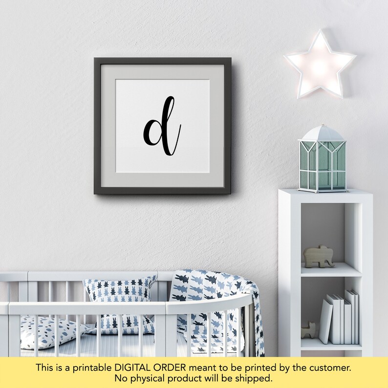 Printable Letter D Letter Wall Decor Printable Letter D | Etsy