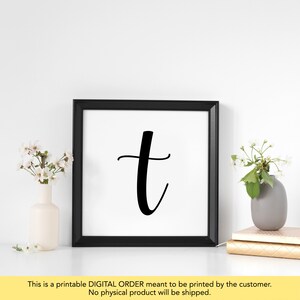 Letter T Wall Decor, Letter T Print, Printable Letter T, Letter T ...