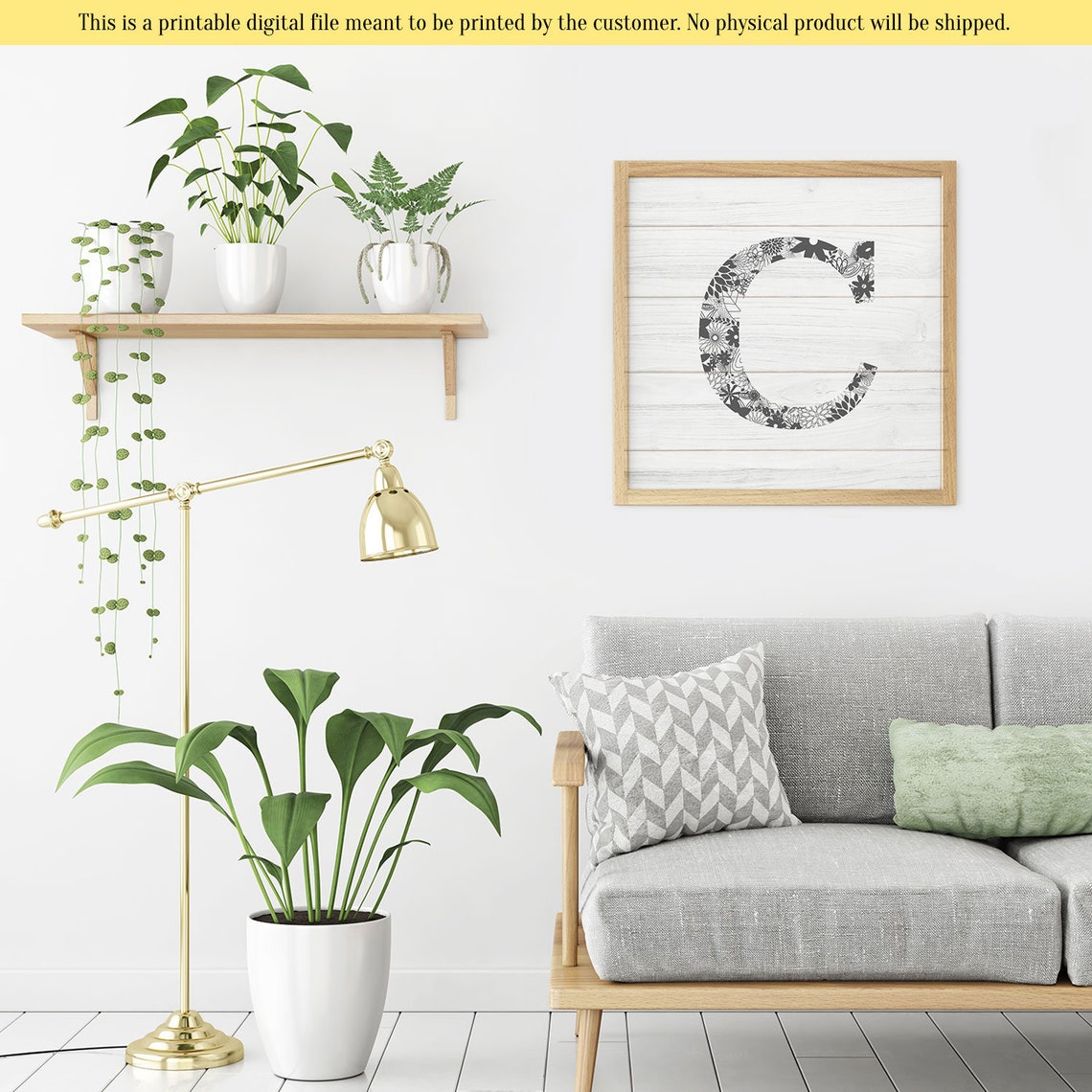 C Wall Decor Letter C Letter C Print Letter C Decor | Etsy