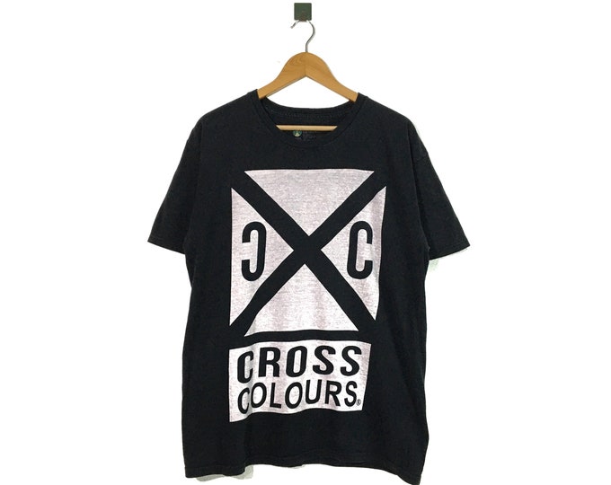 Authentic Black Cross Colours Big Print Hip Hop - Etsy
