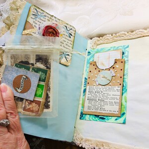Beautiful Handmade Journal, Button and Lace Theme, Junk Journal, Record ...