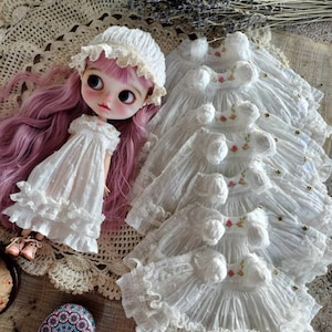 Blythe Two Piece Set, Blythe Vintage Dress, Blythe White Dress, Neo ...