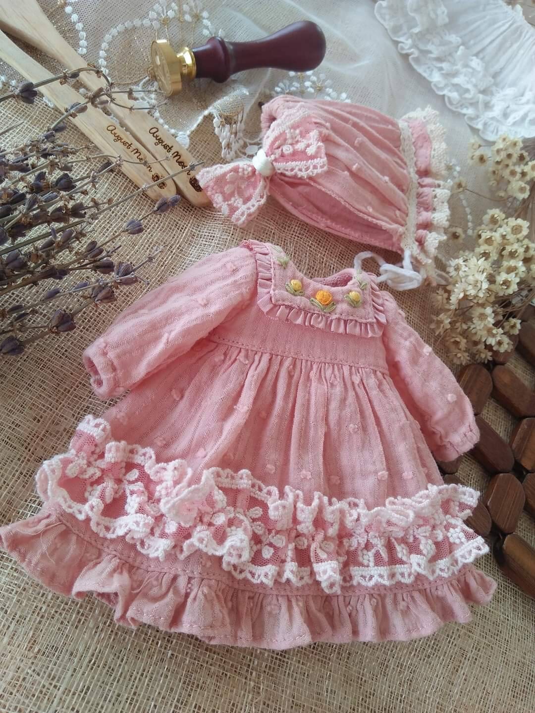 Blythe Two Piece Set, Blythe Vintage Dress, Blythe Pink Dress, Neo ...