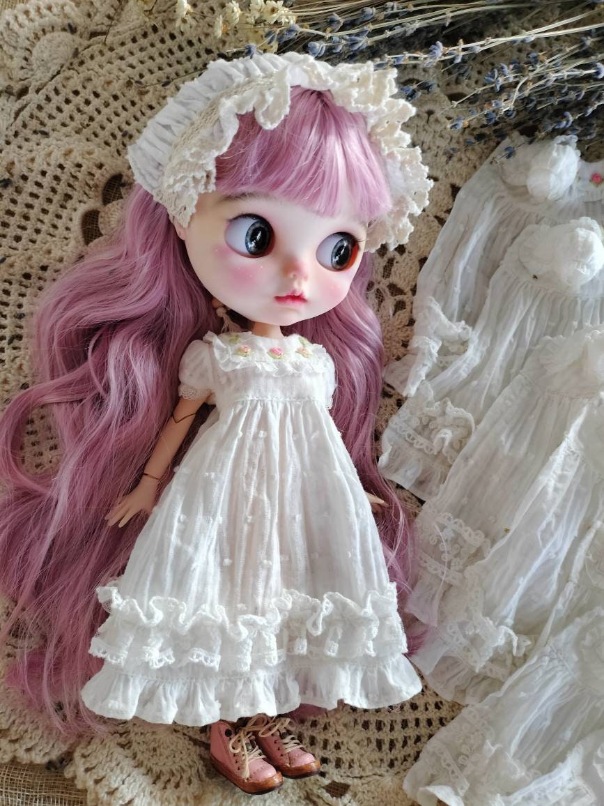 Blythe Two Piece Set Blythe Vintage Dress Blythe White - Etsy