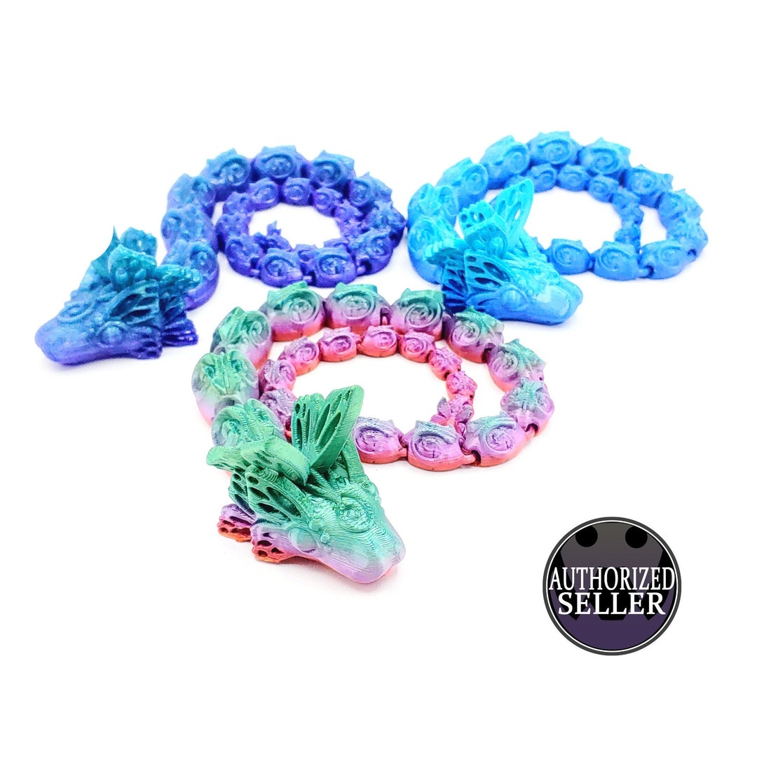 Butterfly Snake Flexi Articulated Fidget Stim Sensory ASMR Animal Desk ...