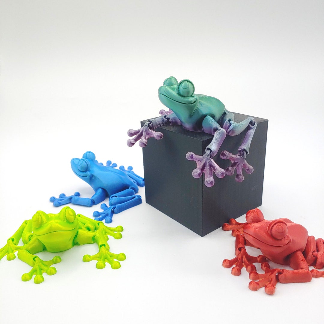 Frog Flexi/articulated Sensory Stim ASMR Animal Desk Figures Fidget ...