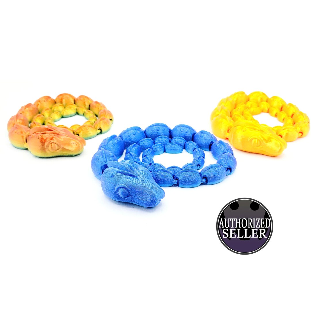 Cinder Snake Flexi Articulated Fidget Stim Sensory ASMR Animal Desk ...