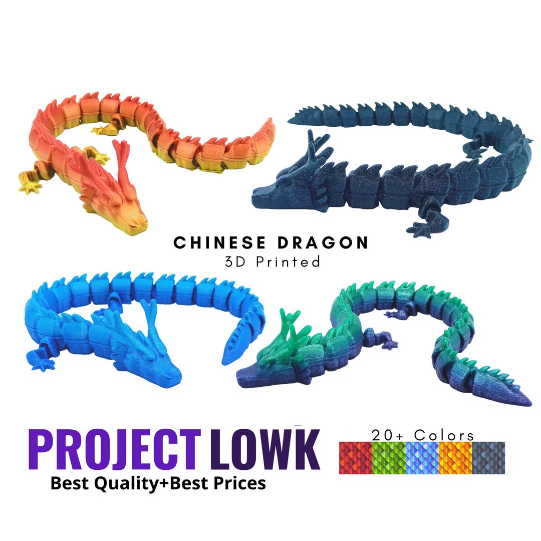 Chinese Dragon | Flexi Articulated Dragon | Fidget Dragon | 3D Printed ...