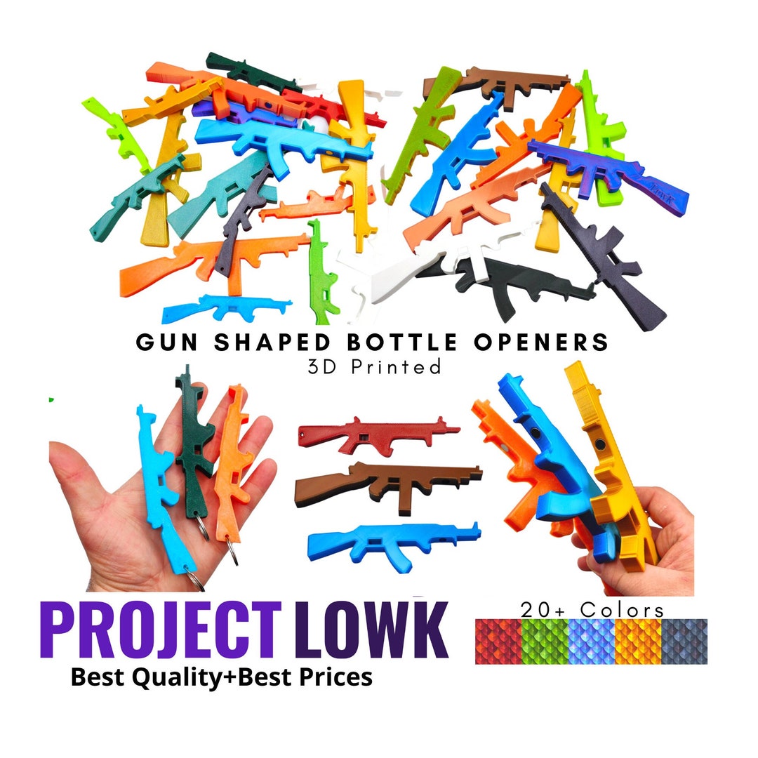 Gun Shaped Bottle Openers | 3D Prints | Gifts for Him | Bottle Opener ...