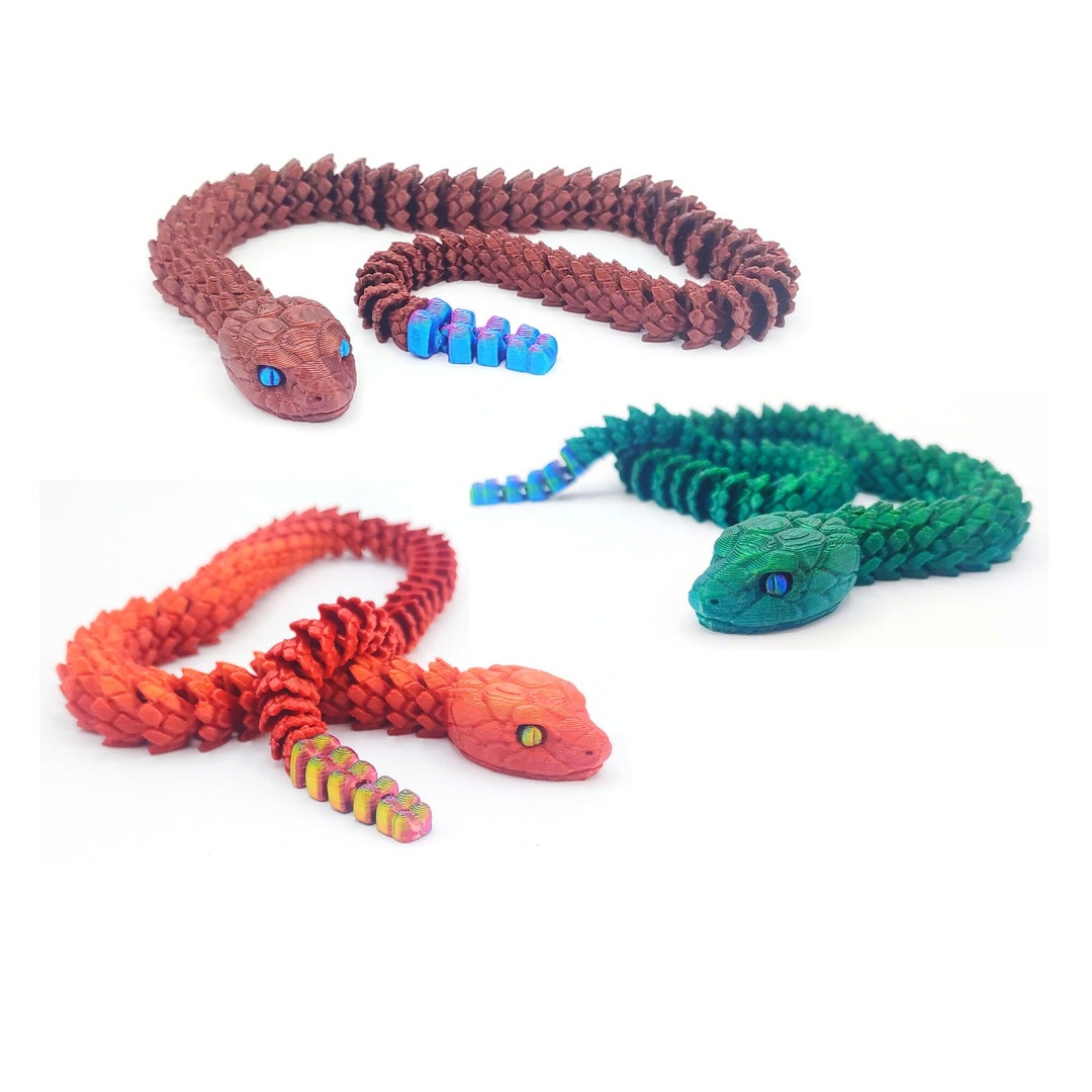 Flexi Articulated Rattle Snake Desk Toys Gifts Dragons - Etsy