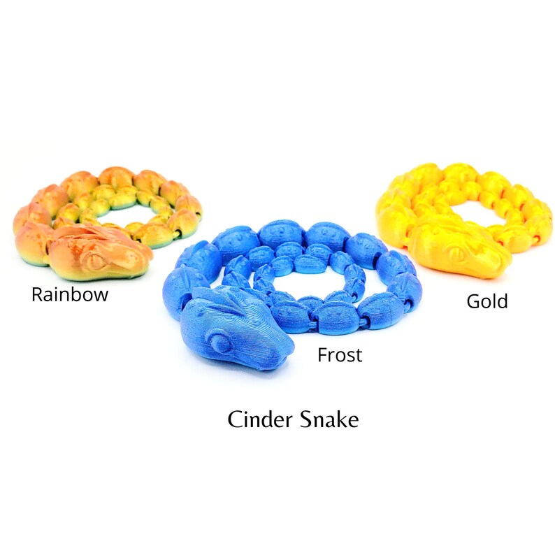 Cinder Snake Flexi Articulated Fidget Stim Sensory ASMR Animal - Etsy