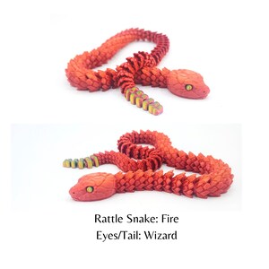 Flexi Articulated Rattle Snake Desk Toys Gifts Dragons - Etsy
