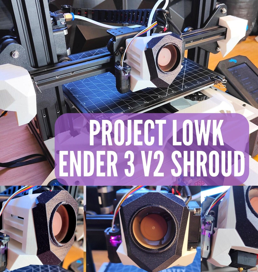 Ender 3 V2 Shroud | Lowk Shroud | Ender 3 V2 Hot End Fan Cover ...