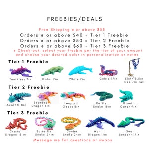 Flexi Articulated Rattle Snake Desk Toys Valentine Gifts Dragons D&D 3D ...