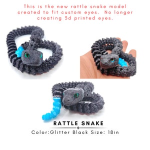 Flexi Articulated Rattle Snake Desk Toys Valentine Gifts Dragons D&D 3D ...