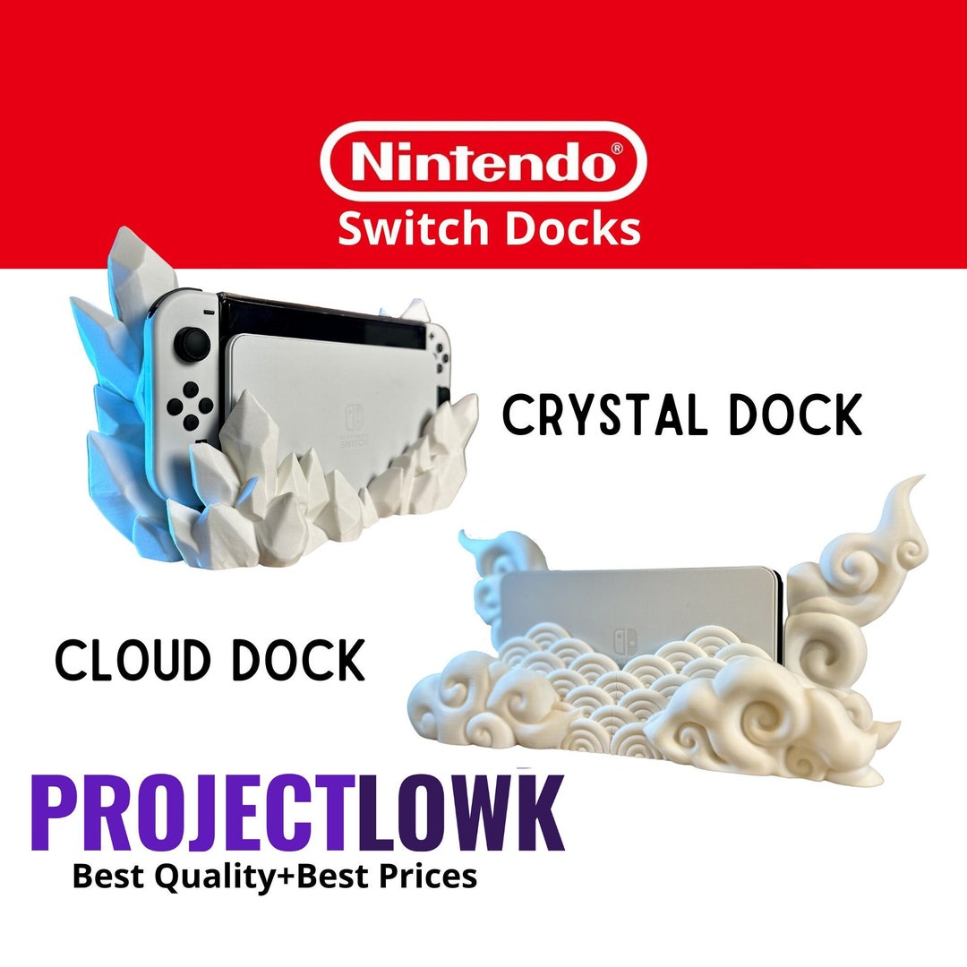 Crystal + Cloud Switch Dock for Classic & OLED Switch | Gaming | Dock ...