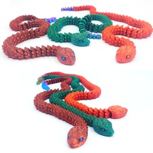 Flexi Articulated Rattle Snake Desk Toys Gifts Dragons - Etsy
