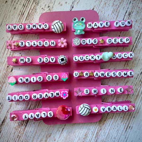 Volleyball Clothespin Ideas - Etsy