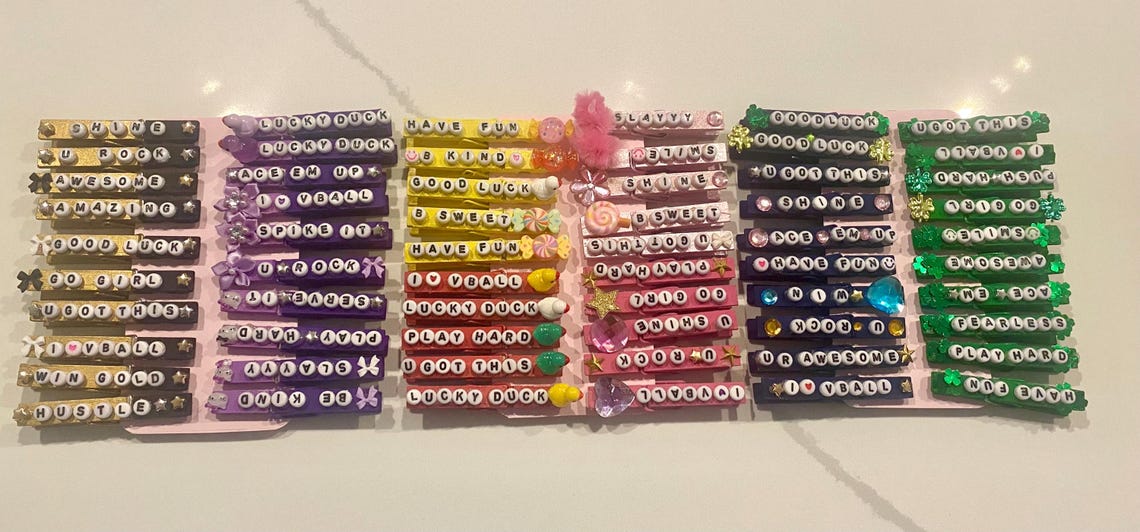 Volleyball Clothespin Pins: Motivational Team Spirit Clips - Etsy