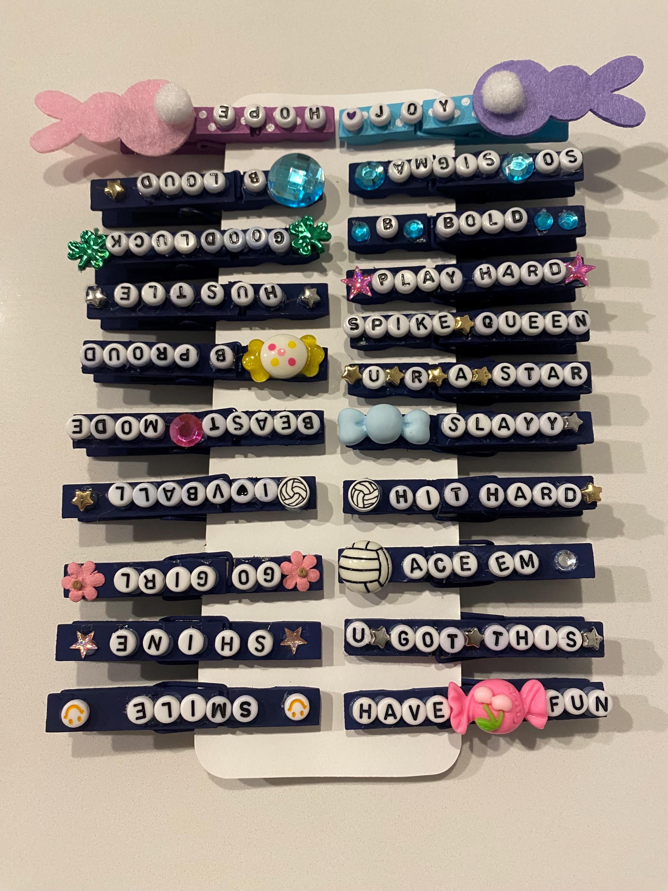 Volleyball Clothespin Pins: Motivational Team Spirit Clips - Etsy