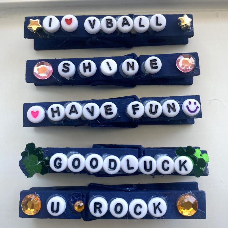 Volleyball Clothespins - Etsy