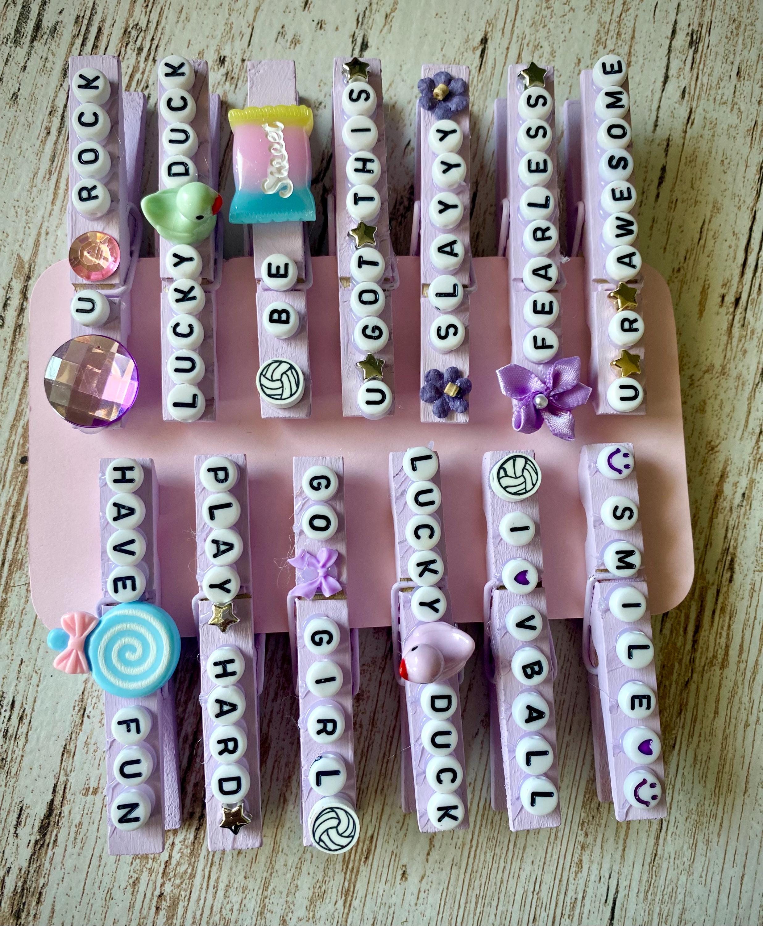 Hand-painted Sports Cheer Clip Pins: Motivational Team Spirit Pins - Etsy