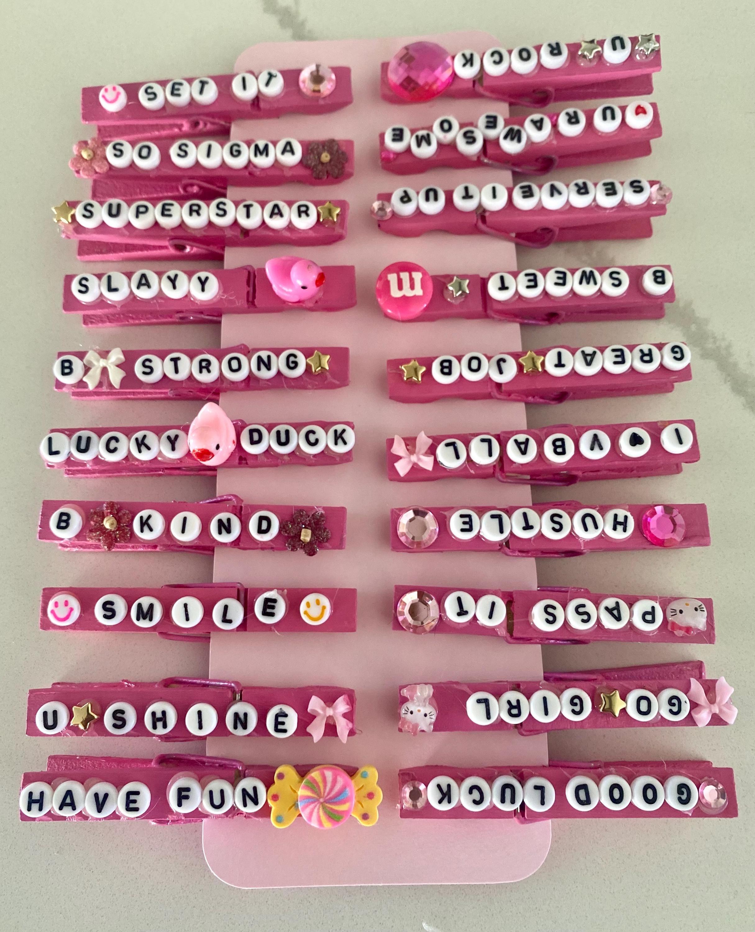 Hand-painted Sports Cheer Clip Pins: Motivational Team Spirit Pins - Etsy