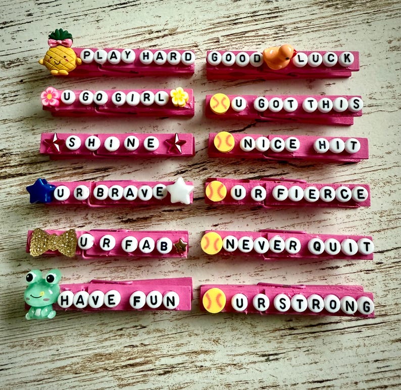 Volleyball Clothespin Pins: Motivational Team Spirit Clips - Etsy
